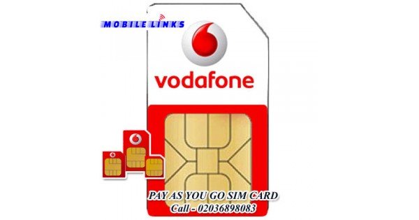 Vodafone UK Network Pay As You Go Triple Sim Card in East London